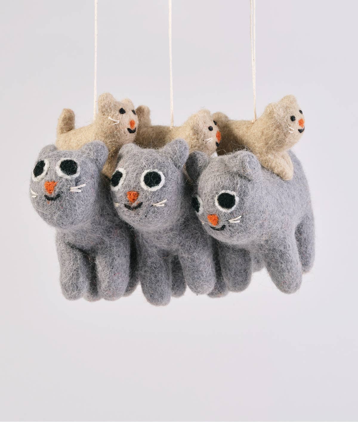 Pabs Cat Hanging Felt Ornament bauble Wrap Modern Love Store Glasgow