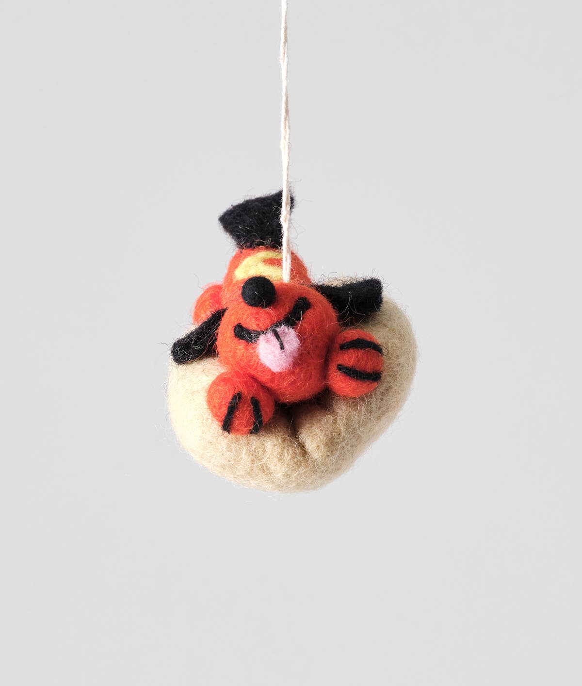 Frank, Hotdog Dog Hanging Felt Ornament Wrap Modern Love Store Glasgow